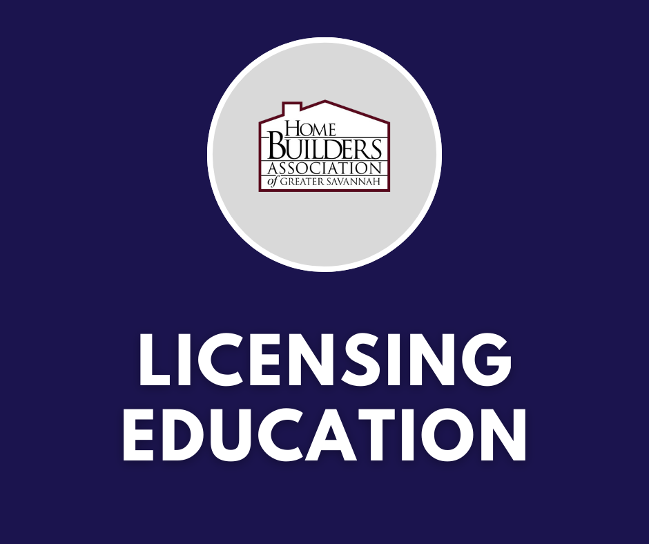 Licensing Education - Home Builders Association of Greater Savannah
